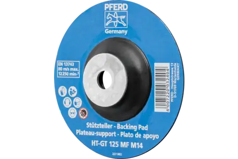 Fiber Disc Backing Pad, Temperature Resistant, Flexible, 5" Dia, 5/8-11 Nut