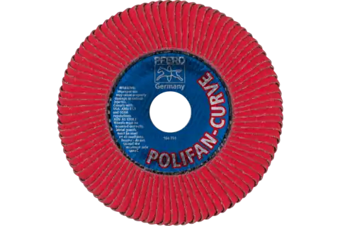 POLIFAN CURVE Fächerscheibe PFR 125x22,23 mm Breite M CO60 SGP STEELOX für Stahl/Edelstahl